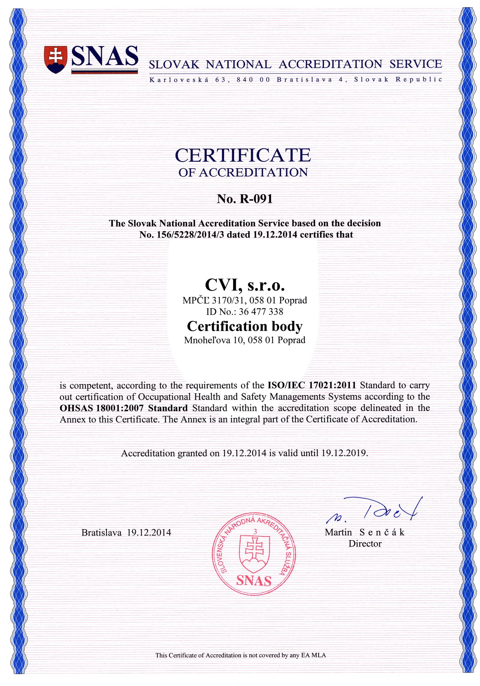 Veritas CVI Certifications (P) Ltd.